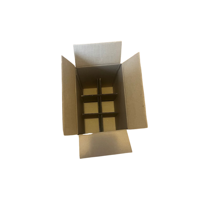 Caixa de papelão para 6 garrafas - Pack com 10 unidades - CV6GRTRA10
